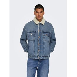 Only & Sons ONLY & SONS Jeansjacke "Wilson" in Blau - 42% | Gr&ouml;&szlig;e L | Herrenjacken