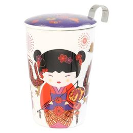 eigenart Teetasse "Teaeve - Sweet Little Geisha" in Wei&szlig;/ Rot/ Schwarz - 350 ml - 26% | Gedeckter-tisch