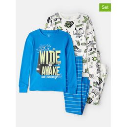 Carter's carter's 2er-Set: Pyjamas in Blau/ Wei&szlig;/ Limette - 20% | Gr&ouml;&szlig;e 116 | Kinder-waesche