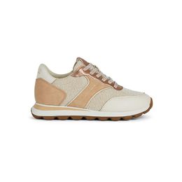 Geox Leder-Sneakers "Spherica Vseries" in Creme/ Orange - 56% | Gr&ouml;&szlig;e 36 | Damen-sneakers