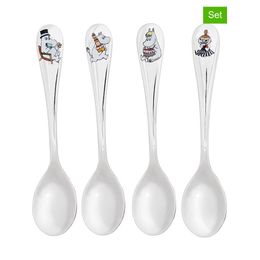 Moomin 4er-Set: Kaffeel&ouml;ffel ''Celebration'' in Silber - 44% | Gedeckter-tisch