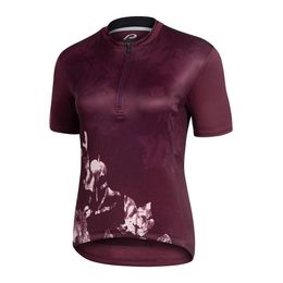 Protective Fahrradtrikot "Luckleaf" in Rot - 66% | Gr&ouml;&szlig;e 46 | Damen-outdoor-tops-shirts