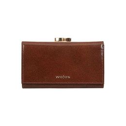Wojas Leder-Geldb&ouml;rse in Hellbraun - (B)14 x (H)8 x (T)3 cm - 45% | Portemonnaies-etuis