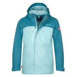 Trollkids Regenjacke "Nusfjord" in T&uuml;rkis - 47% | Gr&ouml;&szlig;e 98 | Kinder-outdoor-jacken