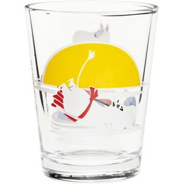 Moomin Glas "Evening Swim" in Transparent/ Gelb - 220 ml - 42% | Gedeckter-tisch