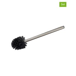 Wenko 2er-Set: WC-B&uuml;rsten in Schwarz/ Silber - (L)35 cm - 50% | Badezimmer-accessoires