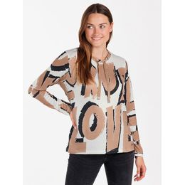 Key Largo Longsleeve "Luxury" in Hellbraun/ Creme - 53% | Gr&ouml;&szlig;e XL | Damen-tops