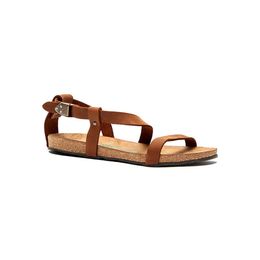 Comfortfusse Leder-Sandalen in Hellbraun - 73% | Gr&ouml;&szlig;e 37 | Damen-sandalen