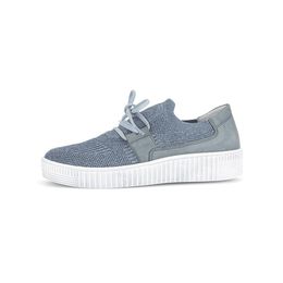 Gabor Leder-Sneakers in Hellblau - 54% | Gr&ouml;&szlig;e 41 | Damen-sneakers