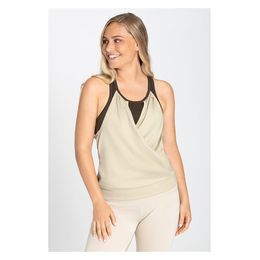 super.natural Trainingstop "Liquid Flow" in Creme - 50% | Gr&ouml;&szlig;e L | Damen-outdoor-tops-shirts