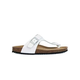 Geox Leder-Zehentrenner "Brionia" in Wei&szlig; - 56% | Gr&ouml;&szlig;e 38 | Damen-sandalen