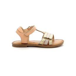 Kickers Leder-Sandalen "Diamanto" in Beige/ Gold - 40% | Gr&ouml;&szlig;e 26 | Kindersandalen