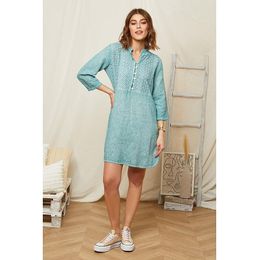 Rodier Lin Leinen-Kleid in Gr&uuml;n - 73% | Gr&ouml;&szlig;e M/L | Damen-kleider
