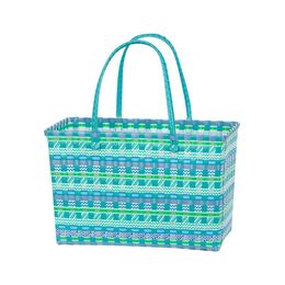 Overbeck and Friends Shopper "Malte" in Hellblau/ T&uuml;rkis - (B)43 x (H)28 x (T)23 cm - 35% | Damen-taschen