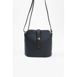 Lia Biassoni Leder-Umh&auml;ngetasche in Schwarz - (B)24 x (H)22 x (T)10 cm - 76% | Damen-taschen