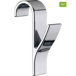 Wenko 4er-Set: Handtuchheizk&ouml;rper-Haken in Chrom - 39% | Badezimmer-accessoires