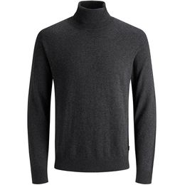 Jack & Jones Jack & Jones Rollkragenpullover "JJEMIL" in Anthrazit - 30% | Gr&ouml;&szlig;e M | Herren-plussize