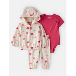 Carter's carter's 3tlg. Outfit in Creme/ Pink - 51% | Gr&ouml;&szlig;e 62 | Baby-sweatshirts-jacken