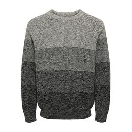 Only & Sons ONLY & SONS Pullover "Birk" in Schwarz/ Grau - 56% | Gr&ouml;&szlig;e S | Herren-plussize