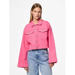 Pieces Jeansjacke "Vala" in Pink - 41% | Gr&ouml;&szlig;e M | Damenjacken