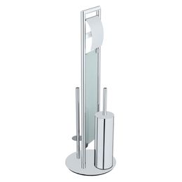 Wenko WC-Garnitur "Sulmona" in Silber - (H)76 x &Oslash; 25 cm - 48% | Badezimmer-accessoires