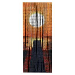 Wenko T&uuml;rvorhang "Sunset" in Orange/ Schwarz - (L)200 x (B)90 cm - 42% | Gardinen-vorhaenge