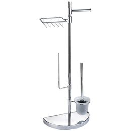 Wenko WC-Garnitur in Silber - (B)34 x (H)84,5 x (T)18 cm - 47% | Badezimmer-accessoires