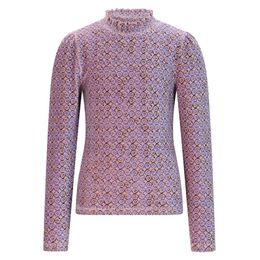No-No Longsleeve "Koss" in Rosa/ Blau - 50% | Gr&ouml;&szlig;e 122/128 | Kinder-longsleeves