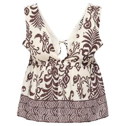 Only Top in Braun/ Creme - 52% | Gr&ouml;&szlig;e XS | Damen-tops