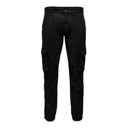 Only & Sons ONLY & SONS Cargohose "Cam" in Schwarz - 47% | Gr&ouml;&szlig;e W32/L32 | Herrenhosen