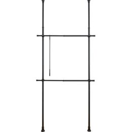 Wenko Teleskop-Garderobensystem "Herkules" in Schwarz - 48% | Garderoben