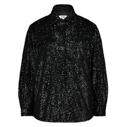 Steve Madden Hemdjacke "Glitter Sweet" in Schwarz - 61% | Gr&ouml;&szlig;e XS | Damenjacken