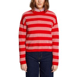 Esprit Pullover in Rot/ Wei&szlig; - 73% | Gr&ouml;&szlig;e XL | Damen-pullover-cardigans