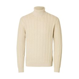 Selected Homme Rollkragenpullover in Beige - 45% | Gr&ouml;&szlig;e XL | Herren-plussize