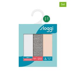 Sloggi 3er-Set: Strings in Wei&szlig;/ Grau/ Rosa - 35% | Gr&ouml;&szlig;e 40 | Damen-unterteile