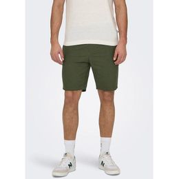 Only & Sons ONLY & SONS Shorts in Moosgr&uuml;n - 42% | Gr&ouml;&szlig;e XL | Herren-plussize