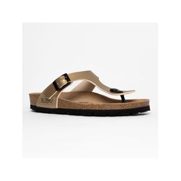 Blue Bay Zehentrenner "Myrrhis" in Gold - 67% | Gr&ouml;&szlig;e 38 | Damen-sandalen