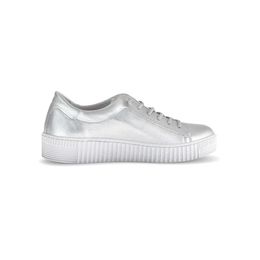 Gabor Leder-Sneakers in Silber - 61% | Gr&ouml;&szlig;e 39 | Damen-sneakers