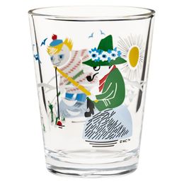 Moomin Glas "Fishing" in Transparent/ Gr&uuml;n - 220 ml - 42% | Gedeckter-tisch