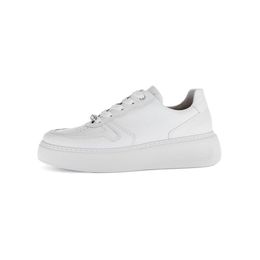 Gabor Leder-Sneakers in Wei&szlig; - 44% | Gr&ouml;&szlig;e 38,5 | Damen-sneakers