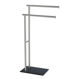 Wenko Handtuchst&auml;nder "Lima" in silber/ schwarz - (B)41 x (H)79 x (T)20 cm - 40% | Badezimmer-accessoires