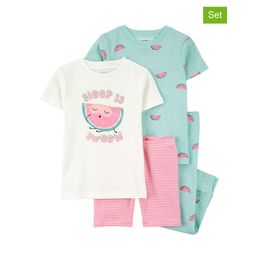 Carter's carter's 2er-Set: Pyjamas in Rosa/ Wei&szlig;/ T&uuml;rkis - 16% | Gr&ouml;&szlig;e 92 | Kinder-waesche