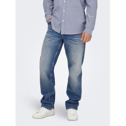 Only & Sons ONLY & SONS Jeans "Edge" - Straight fit - in Blau - 41% | Gr&ouml;&szlig;e W36/L34 | Herren-plussize