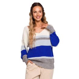 made of emotion Pullover in Blau/ Bunt - 65% | Gr&ouml;&szlig;e S/M | Damen-pullover-cardigans