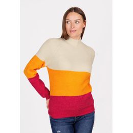 Key Largo Pullover "Cindy" in Beige/ Orange/ Rot - 61% | Gr&ouml;&szlig;e L | Damen-pullover-cardigans
