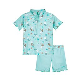 Playshoes 2tlg. Badeoutfit "Einhornmeerkatze" in T&uuml;rkis - 42% | Gr&ouml;&szlig;e 86/92 | Baby-bademode