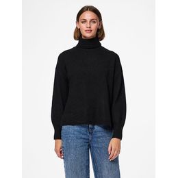 Pieces Rollkragenpullover in Schwarz - 42% | Gr&ouml;&szlig;e S | Damen-pullover-cardigans