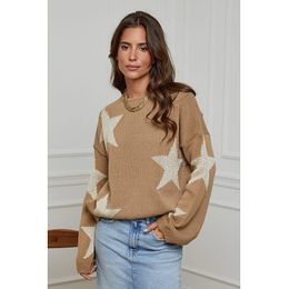 L'armoire de Suzette Pullover in Camel/ Beige - 84% | Gr&ouml;&szlig;e 36/38 | Damen-pullover-cardigans