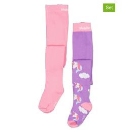 Playshoes 2er-Set: Strumpfhosen in Rosa/ Lila - 35% | Gr&ouml;&szlig;e 110/116 | Babysocken-strumpfhosen