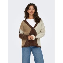 Only Cardigan in Braun/ Beige - 48% | Gr&ouml;&szlig;e M | Damen-pullover-cardigans